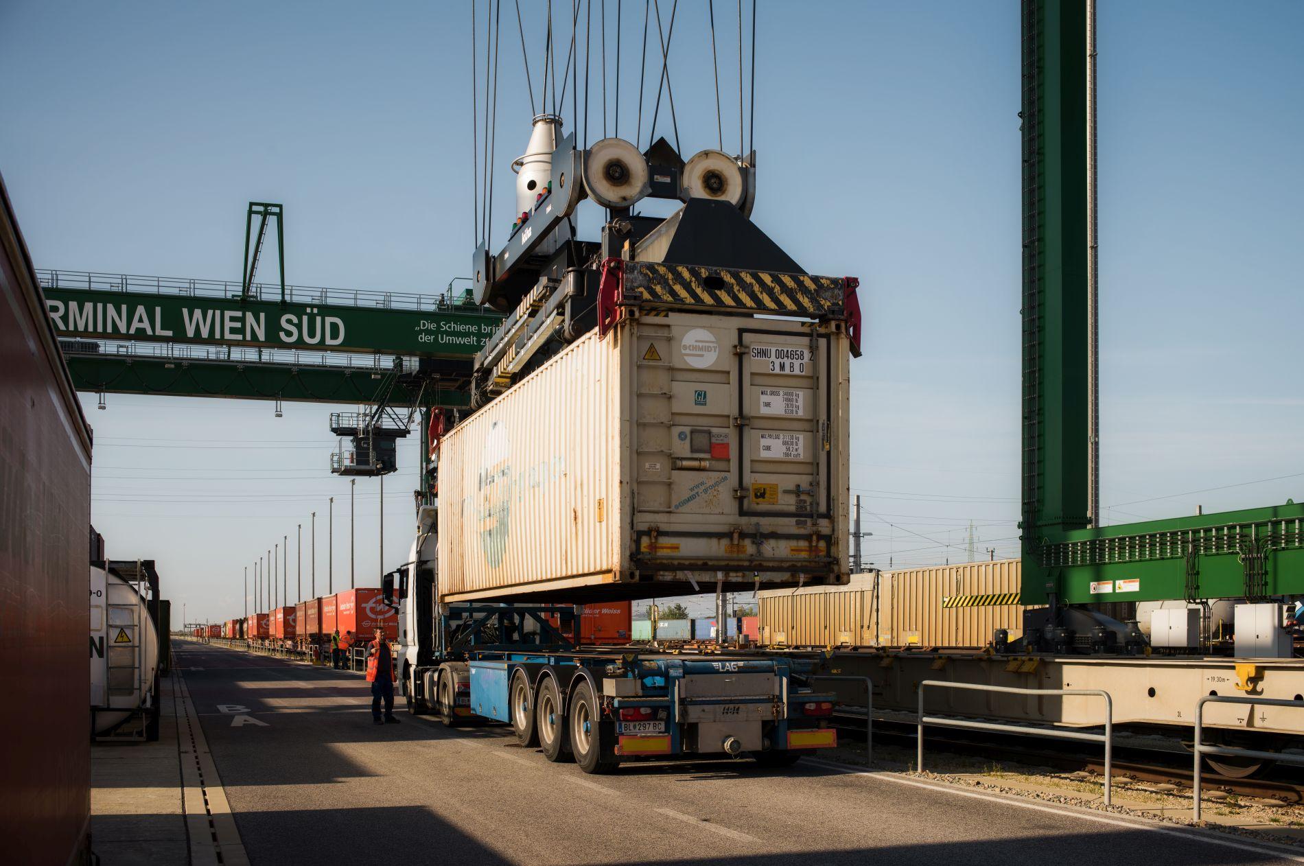 Intermodal terminals: where containers are loaded, unloaded and ...