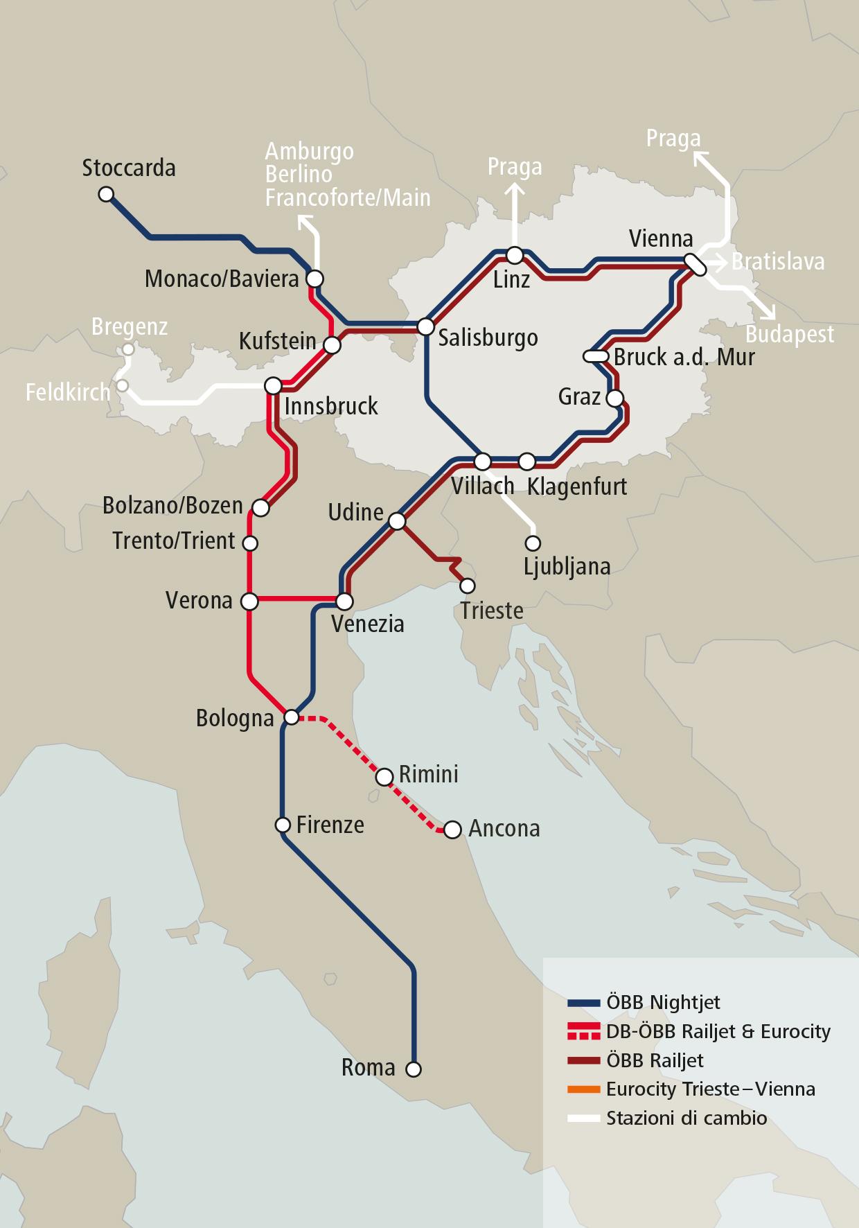 Collegamenti - ÖBB Italia - Ferrovie Austriache